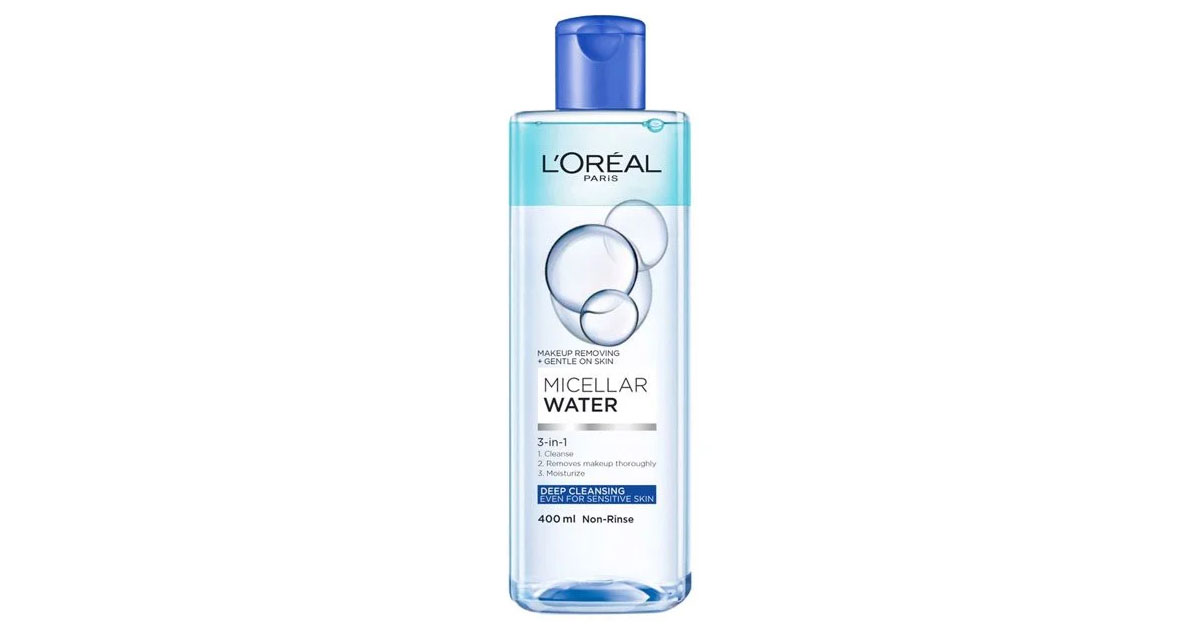 Tẩy trang l'oreal micellar water 3-in-1 Deep Cleansing Even For Sensitive Skin 400ml