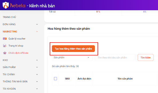 Hướng dẫn nhà bán tạo chiến dịch Affiliate