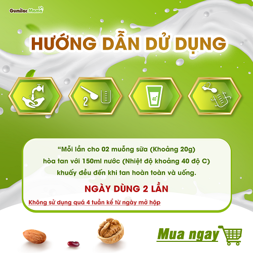 Sữa Hạt Dành Cho Mẹ Bầu Gumilac Mama SP01 - 1 lon 650g