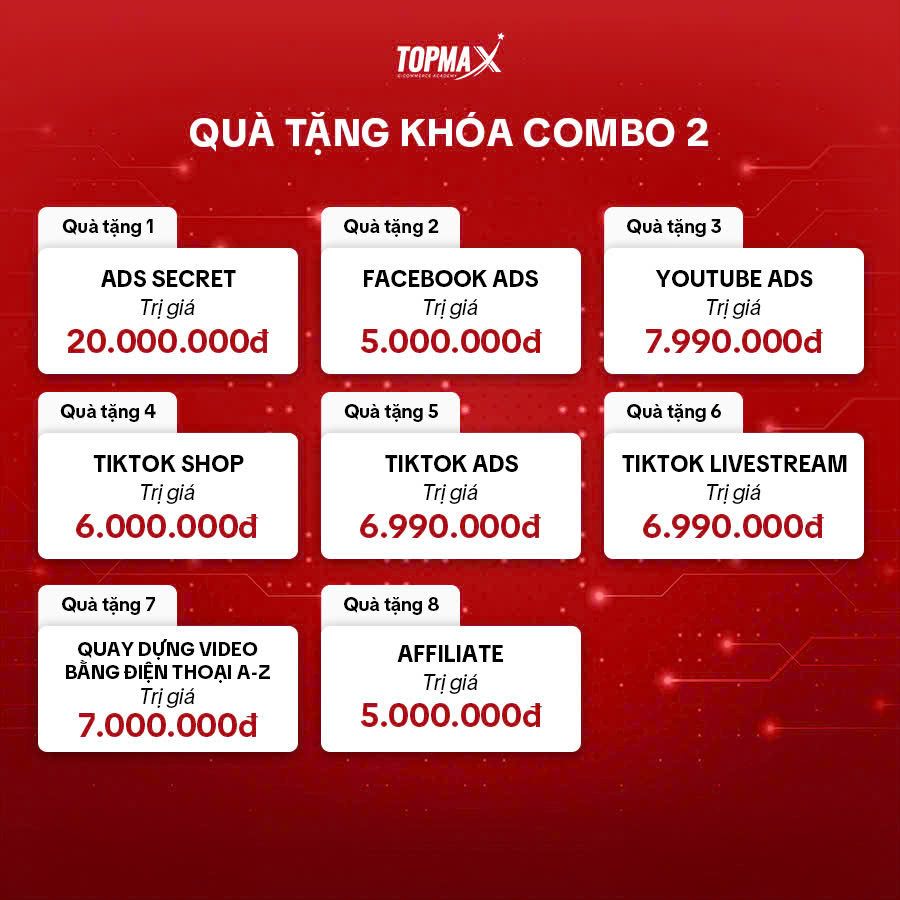 Combo 2: Khóa Học 10X AI Automation, 10X Marketing System, Super Tiktok
