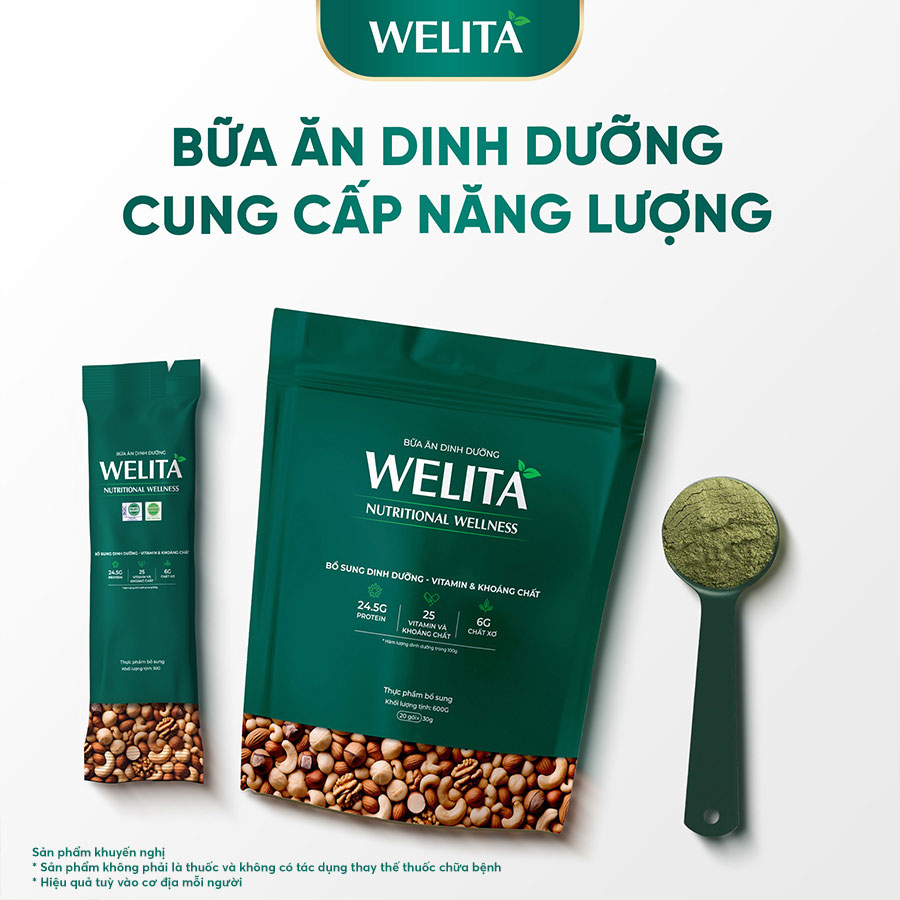 [COMBO SAY HI] Bữa Ăn Dinh Dưỡng Welita Nutritional Wellness Đầy Đủ 4 Nhóm Dưỡng Chất - Túi 600g ...