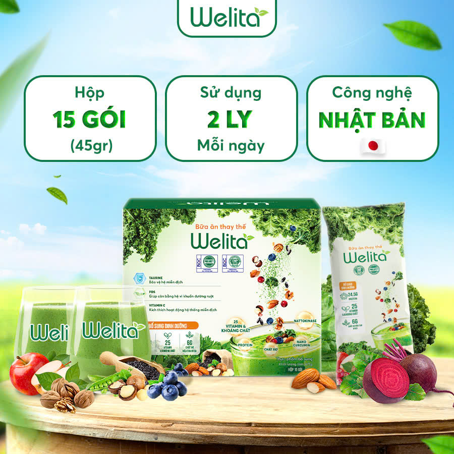 Bữa Ăn Dinh Dưỡng WELITA 100% Đạm Thực Vật Tốt Cho Người Tim Mạch, Huyết Áp Cao Đạt Tiêu Chuẩn ...
