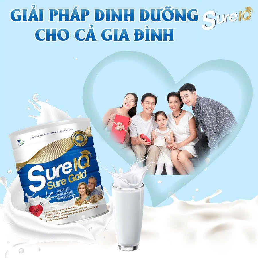 Sữa Bột, Sữa Cho Người Già SURE IQ SURE GOLD Định Dưỡng Dành Cho Người Già